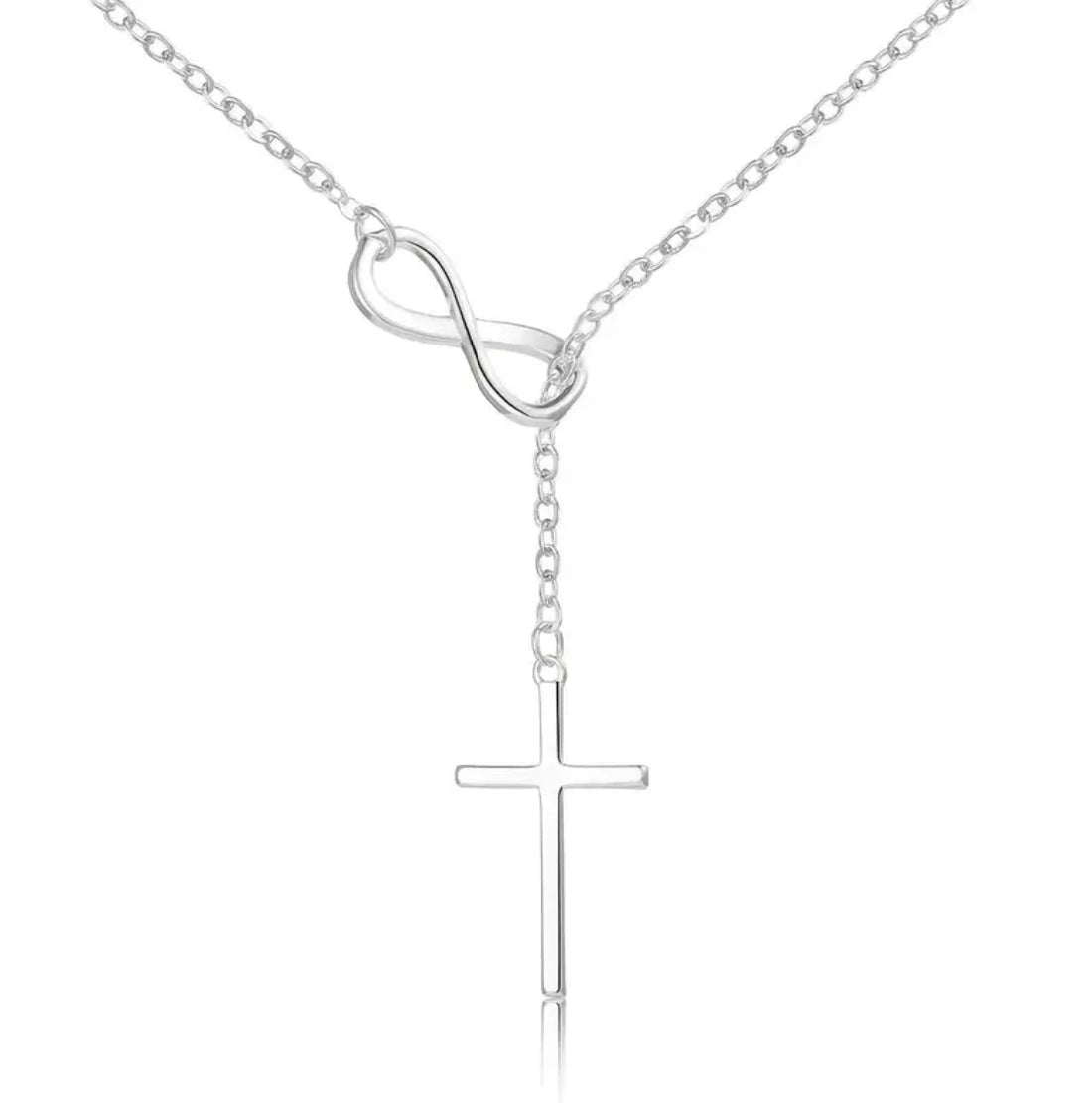 ♾️ Infinite Faith Cross Necklace – LovedByChrist