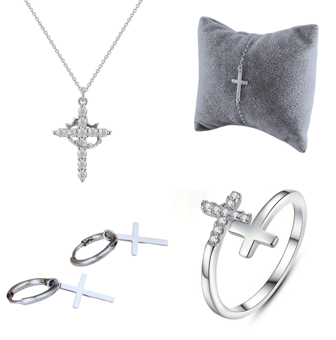 💖Silver Heaven’s Touch Set – LovedByChrist